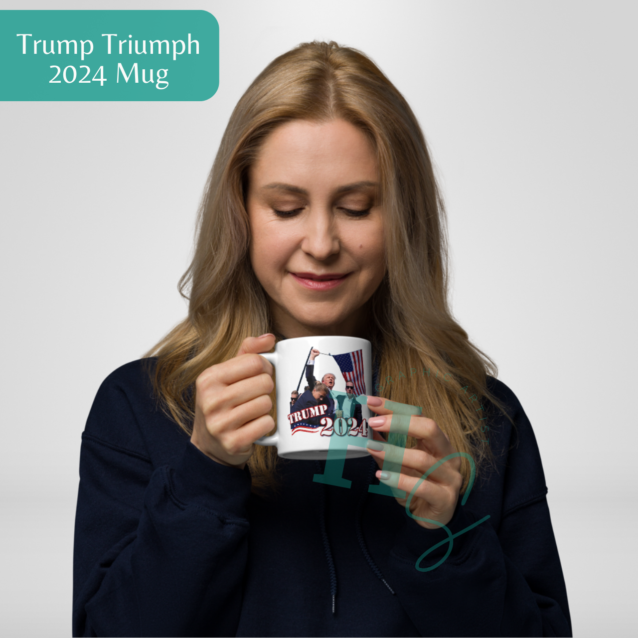 Trump Triumph 2024 White Glossy Mug – Honeypegs